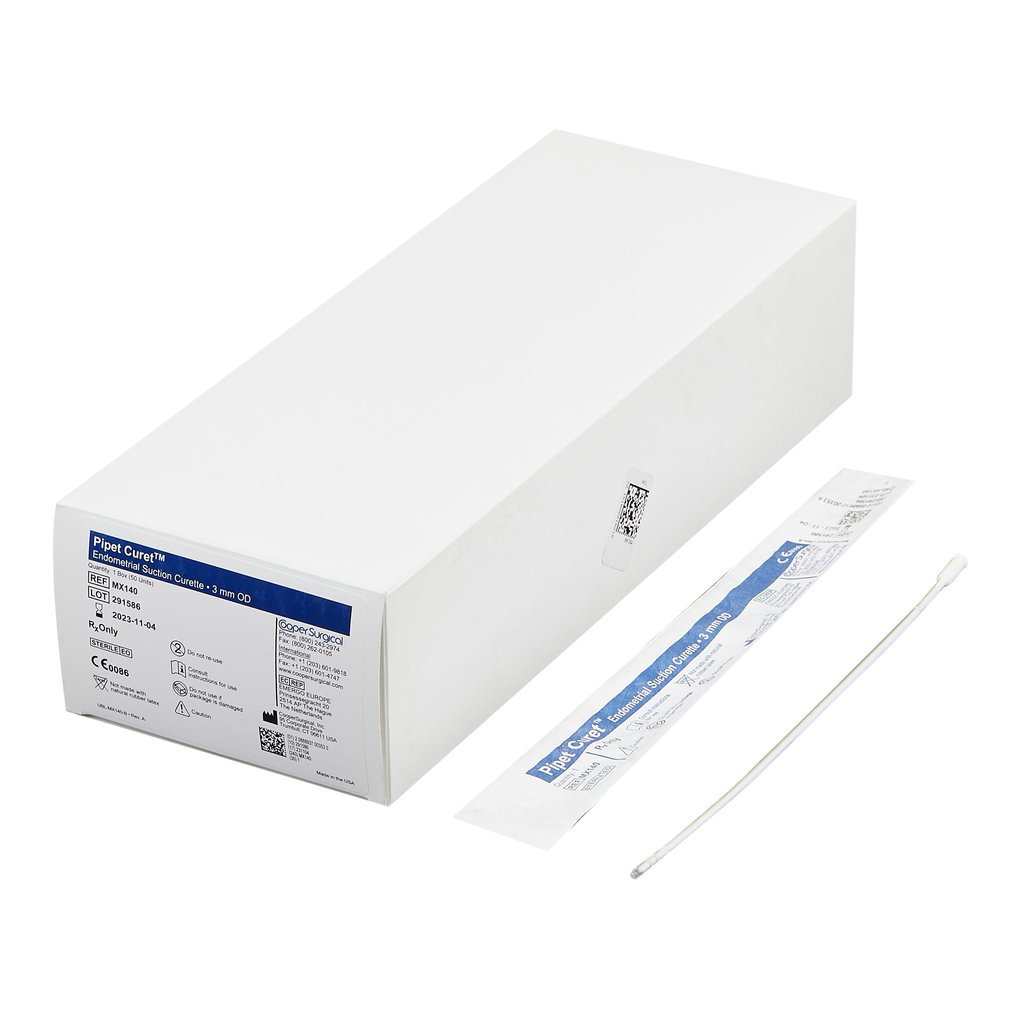 Cooper Surgical - Endometrial Pipette 3mm Disposable 50/bx #MX140